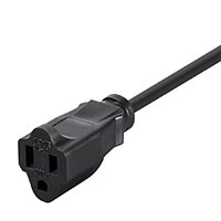 Monoprice Extension Cord - NEMA 5-15P to NEMA 5-15R, 16AWG, 13A/1625W, 3-Prong, Black, 1ft ...