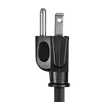 Monoprice Extension Cord - NEMA 5-15P to NEMA 5-15R, 16AWG, 13A/1625W, 3-Prong, Black, 1ft ...